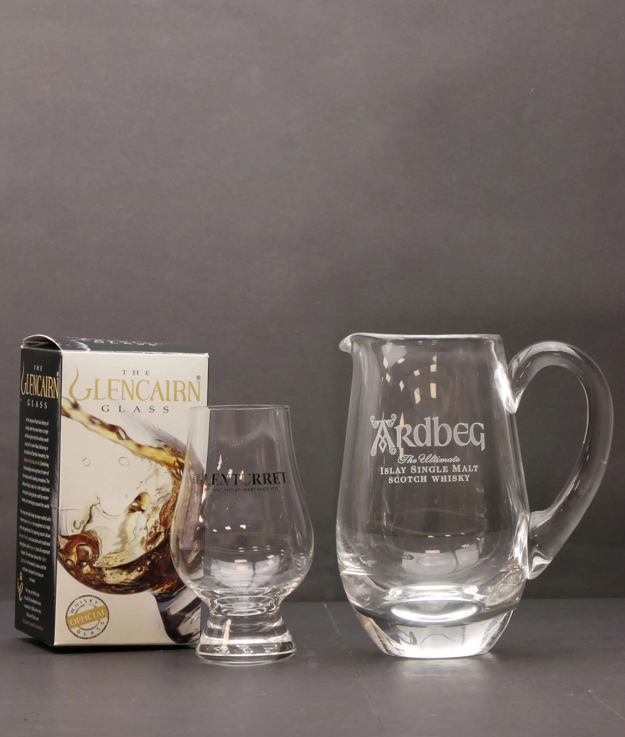 Ardbeg Heavyweight Glass Water Jug & Glencairn Nosing Glass Whisky ...