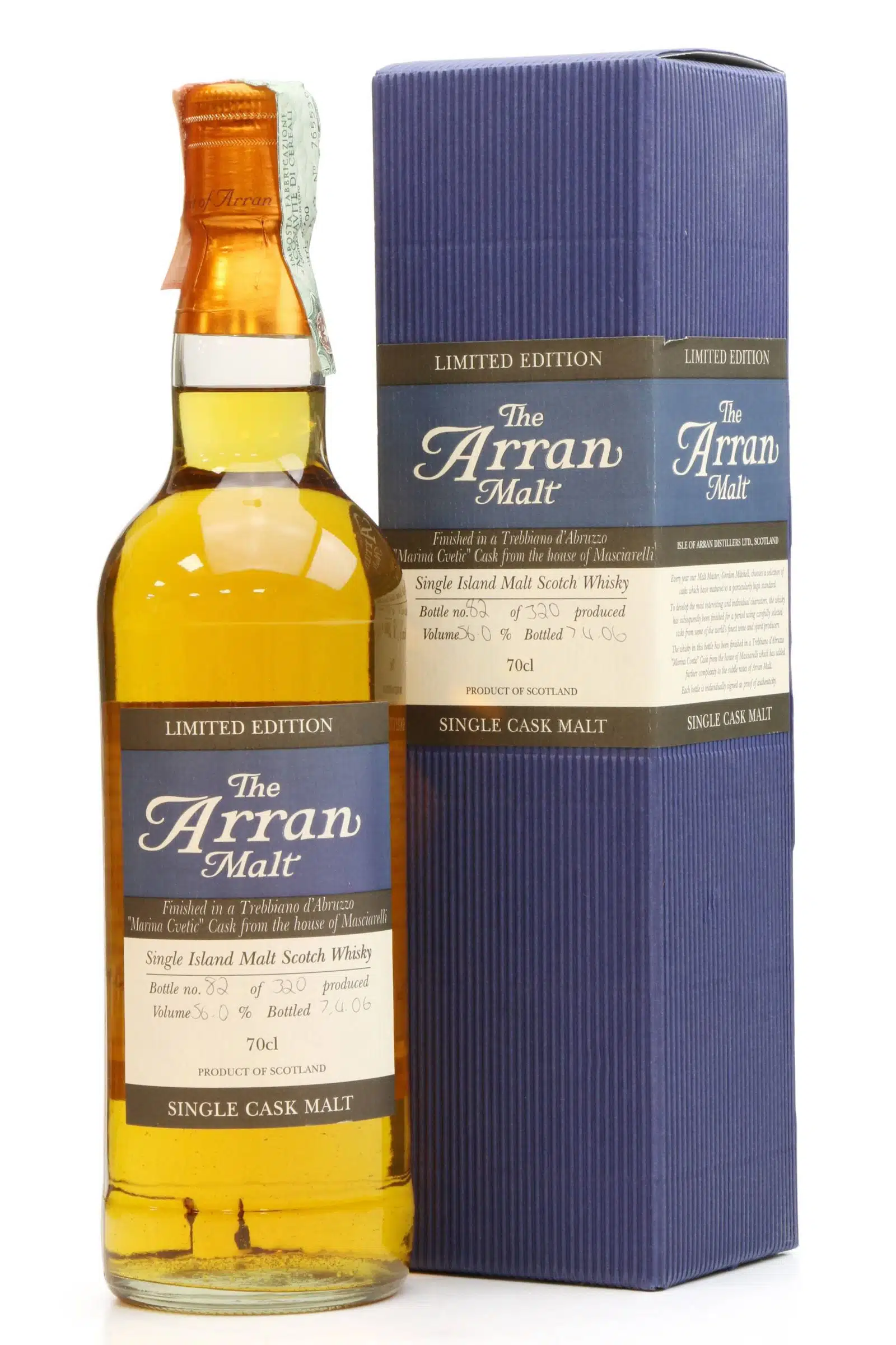 Arran Malt Finished In A Trebbiano d'Abruzzo "Marina Cvetic" Whisky ...