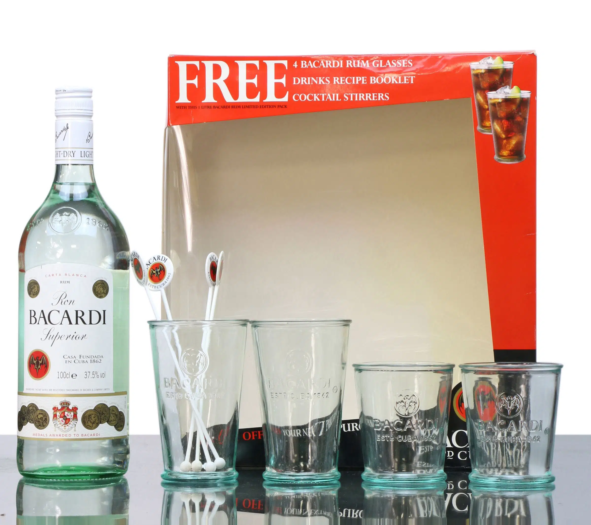 Bacardi Gift Set (1 Litre) Whisky | Just Whisky Auction