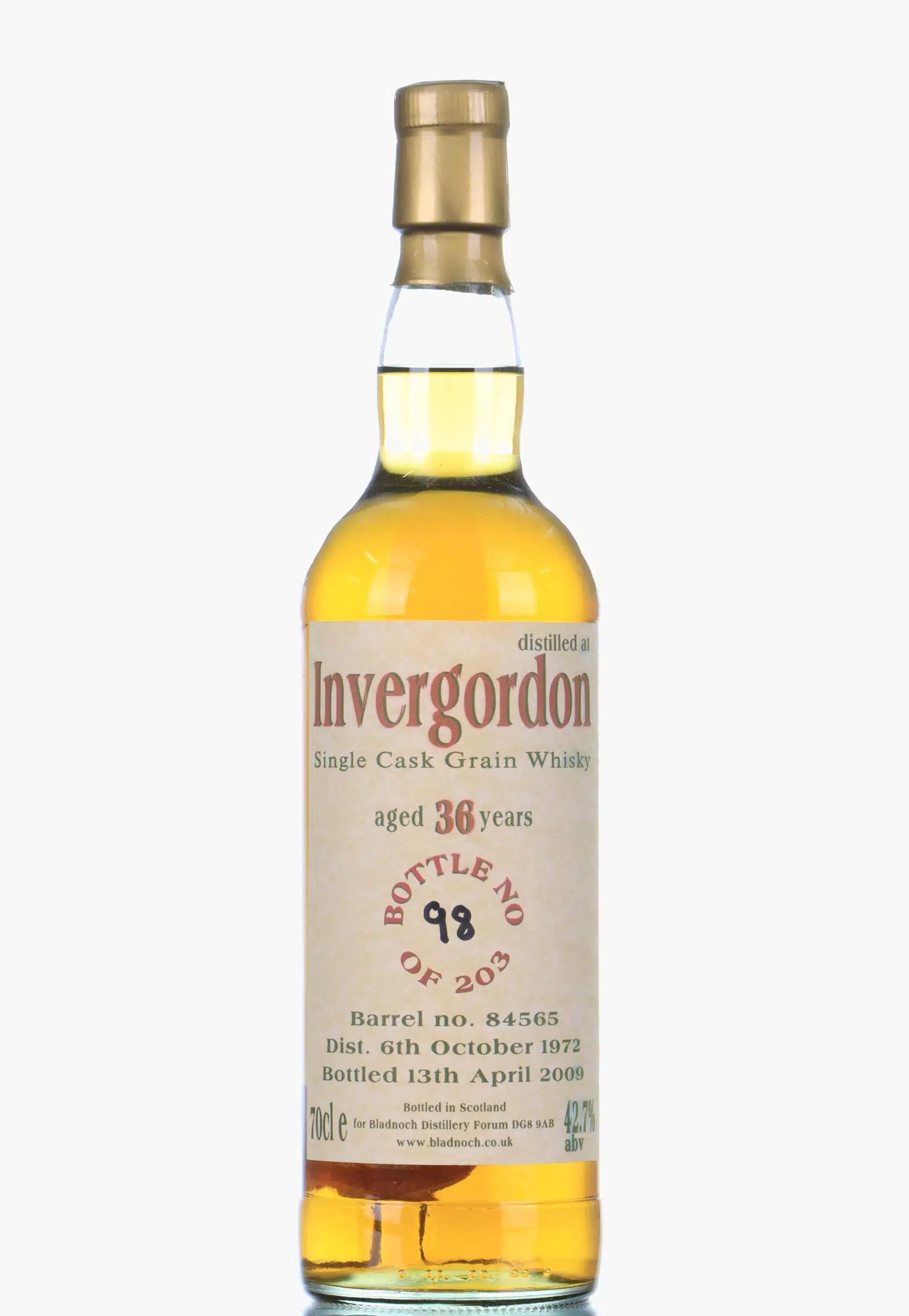 Invergordon 36 Years Old 1972 Whisky | Just Whisky Auction