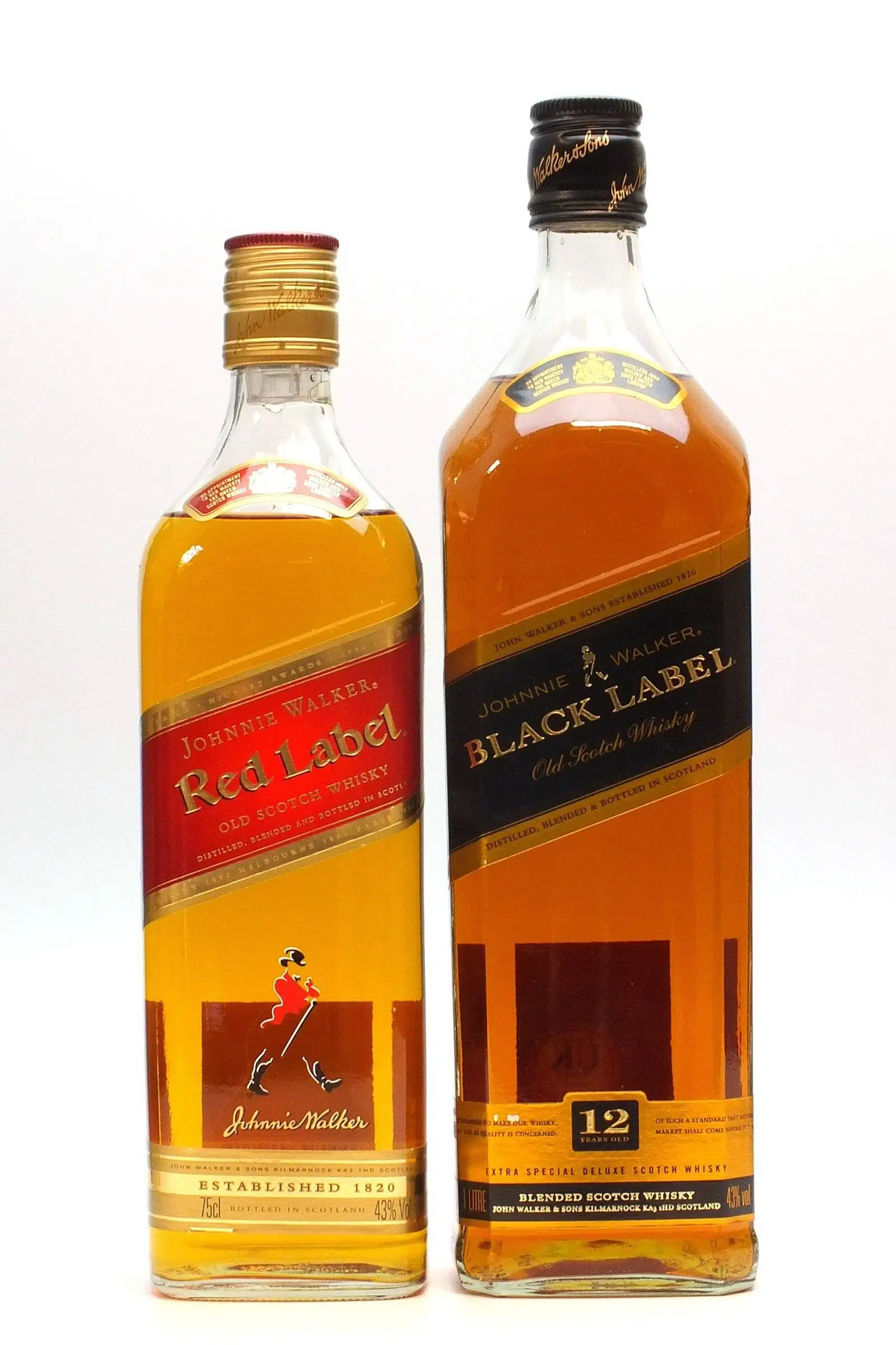 Johnnie Walker Red Label & Black Label 12 Years Old Whisky | Just ...
